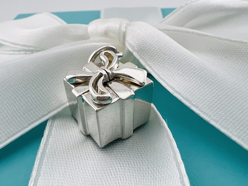 Tiffany Silver Gift Box Charm/ Pendant | eBay