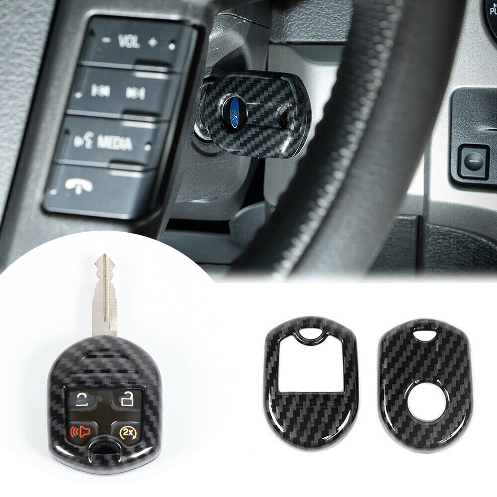 Carbon Fiber Key Fob Cover Skin Case Protector for Ford F150 Raptor ...