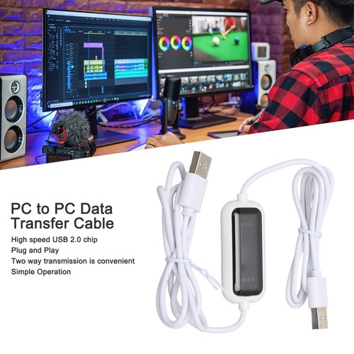 USB High Speed PC To PC Data File Transfer Cable Link Online Mouse ...