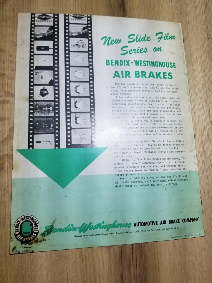 Vintage 1963 Bendix Westinghouse Air Brake Manual Safety Actuators | eBay