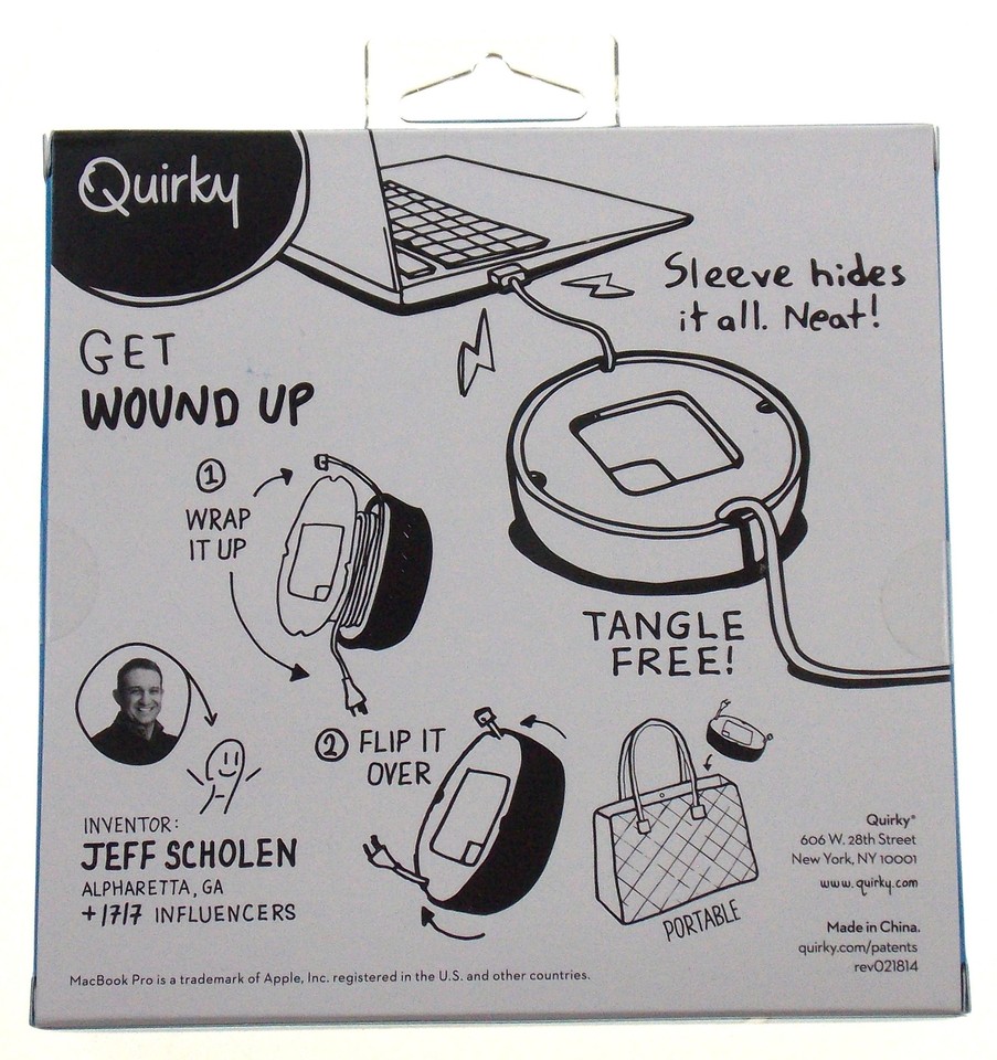 Quirky Powercurl Power Cord Wrap Teal Macbook Air Tangle Free Neat ...