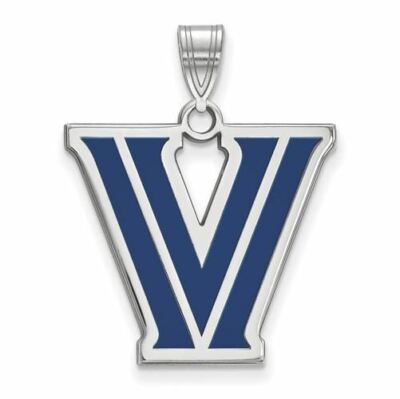 Sterling Silver Villanova Letter V Large Enameled Pendant | eBay