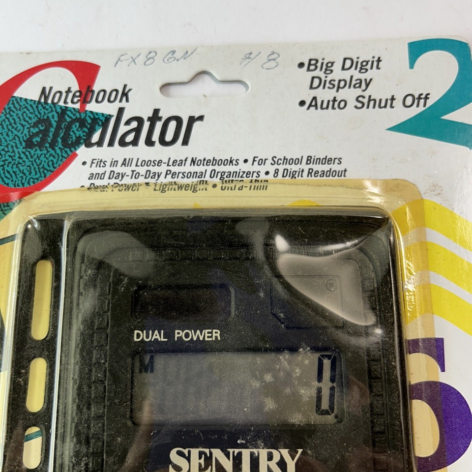 Sentry Notebook Calculator Brand New Old Stock Dual Power CA378 | eBay