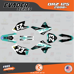 Graphics Decal Kit For Suzuki DRZ125 (2008-2021) DRZ 125 Sticker Evader ...
