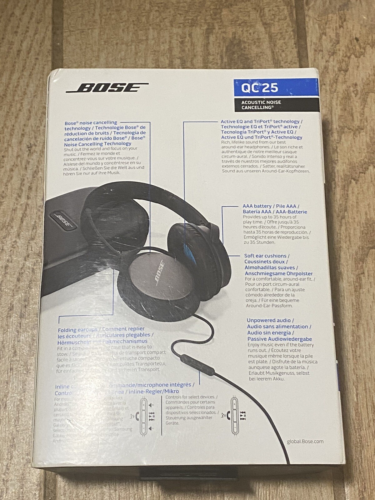 OPEN B Bose QuietComfort 25 Noise Cancelling Headphones QC25 NIB ...
