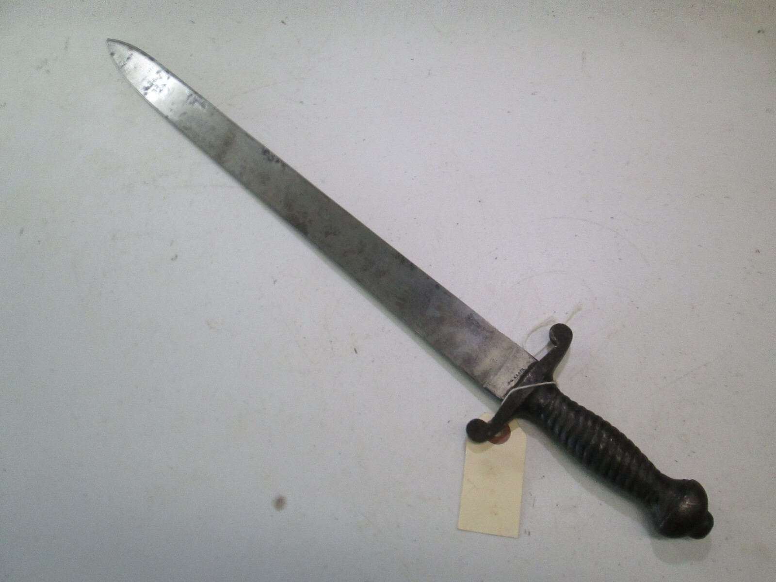 CIVIL WAR PERIOD ARTILLERY GERMAN SHORT SWORD NO SCABBARD C.G. KRATZ ...