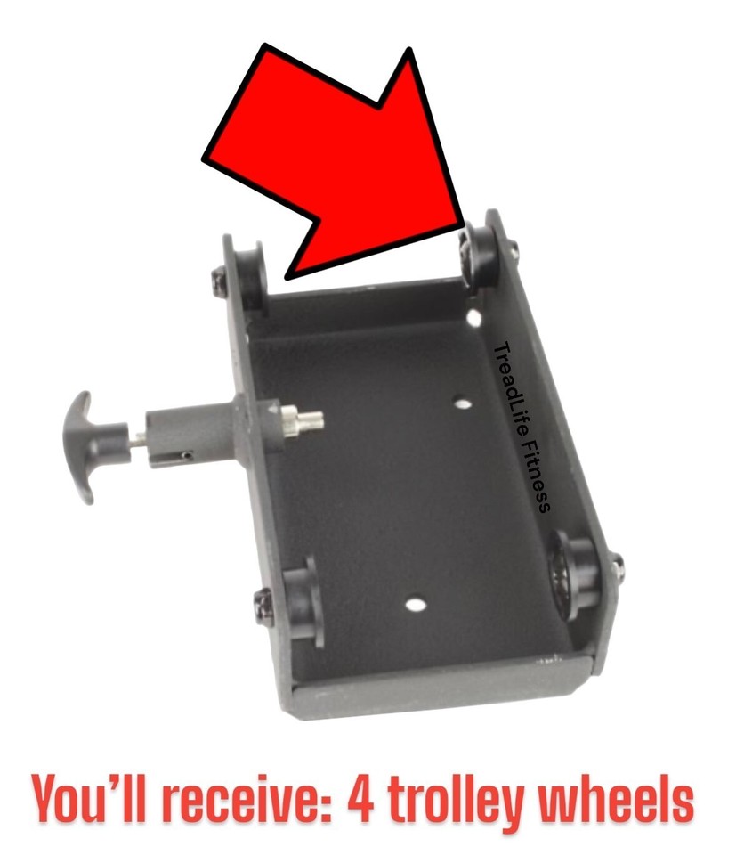 4 PACK Trolley Seat Rail Wheel Bowflex Power Pro, XTL, Motivator 1 ...