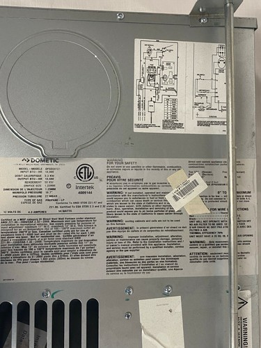 Dometic Model DFSD20121 Item 39252 RV Motorhome Furnace 18000 BTU for ...