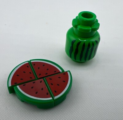 NEW Lego Minifig WATERMELON -Girl Friends Kitchen Green Striped Fruit ...
