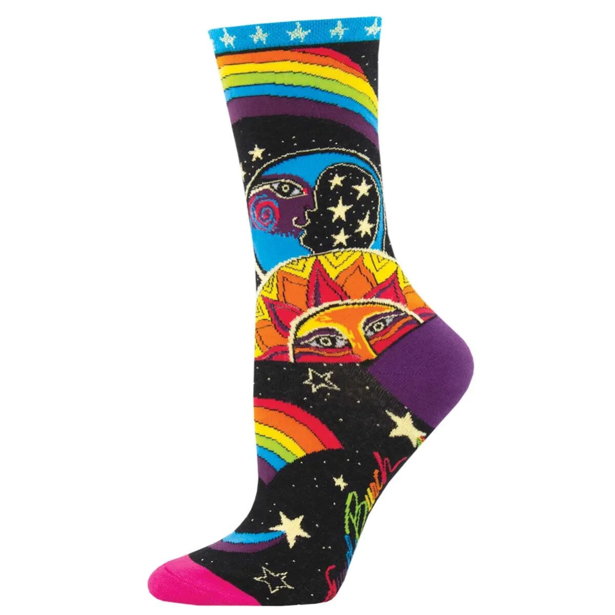 Laurel Burch Socksmith WOMEN’S CELESTIAL JOY CREW SOCKS - RAINBOW | eBay