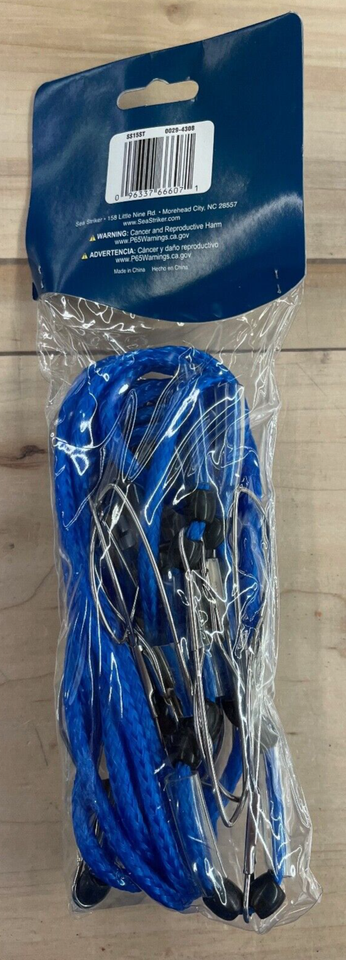 Sea Striker 15ft Stringer W/ 10 Stainless Steel Snap Clips -Blue- | eBay