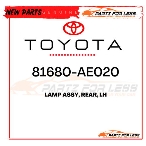 81680-AE020 TOYOTA GENUINE LAMP ASSY, REAR, LH 81680AE020 NEW OEM | eBay
