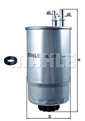 MAHLE Fuel Filter For FIAT CITROEN PEUGEOT Ducato Bus Jumper Boxer ...