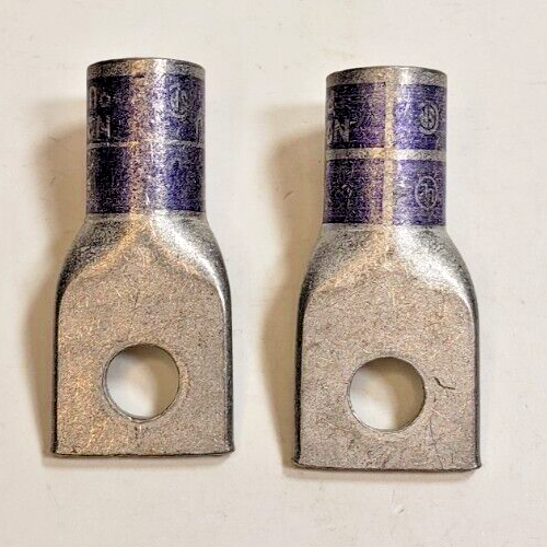 Burndy YA28-L4 N200 CRIMP Compression Lug 4/0 AWG Purple Die 15 (QTY. 2 ...