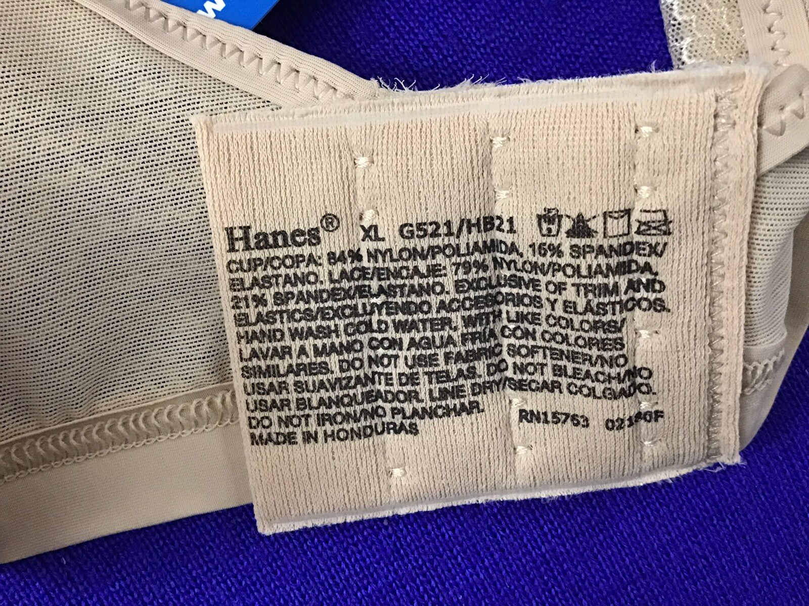 New Hanes Bra G521 Soft Padded Full Cover SZ XL Light, Comfort Wirefree ...