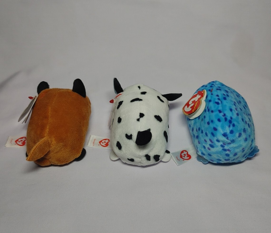 TY Teeny Ty's Finley Fox Spangle Dalmatian Gus Penguin 2" Stuffed Plush ...