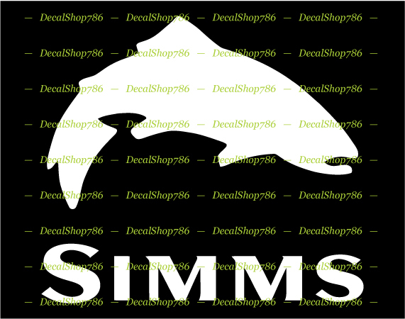Simms Fishing -Trout - Outdoor Sports - Vinyl Die-Cut Peel N' Stick ...