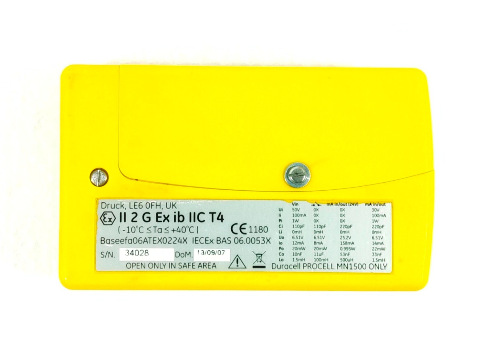 GE DRUCK UPS-III-IS INTRINSICALLY SAFE LOOP CALIBRATOR (MINOR BODY ...
