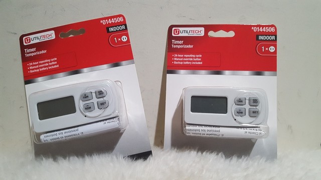 Utilitech Model#0144506 Digital Timer Indoor 24 Hour Repeating Cycle ...