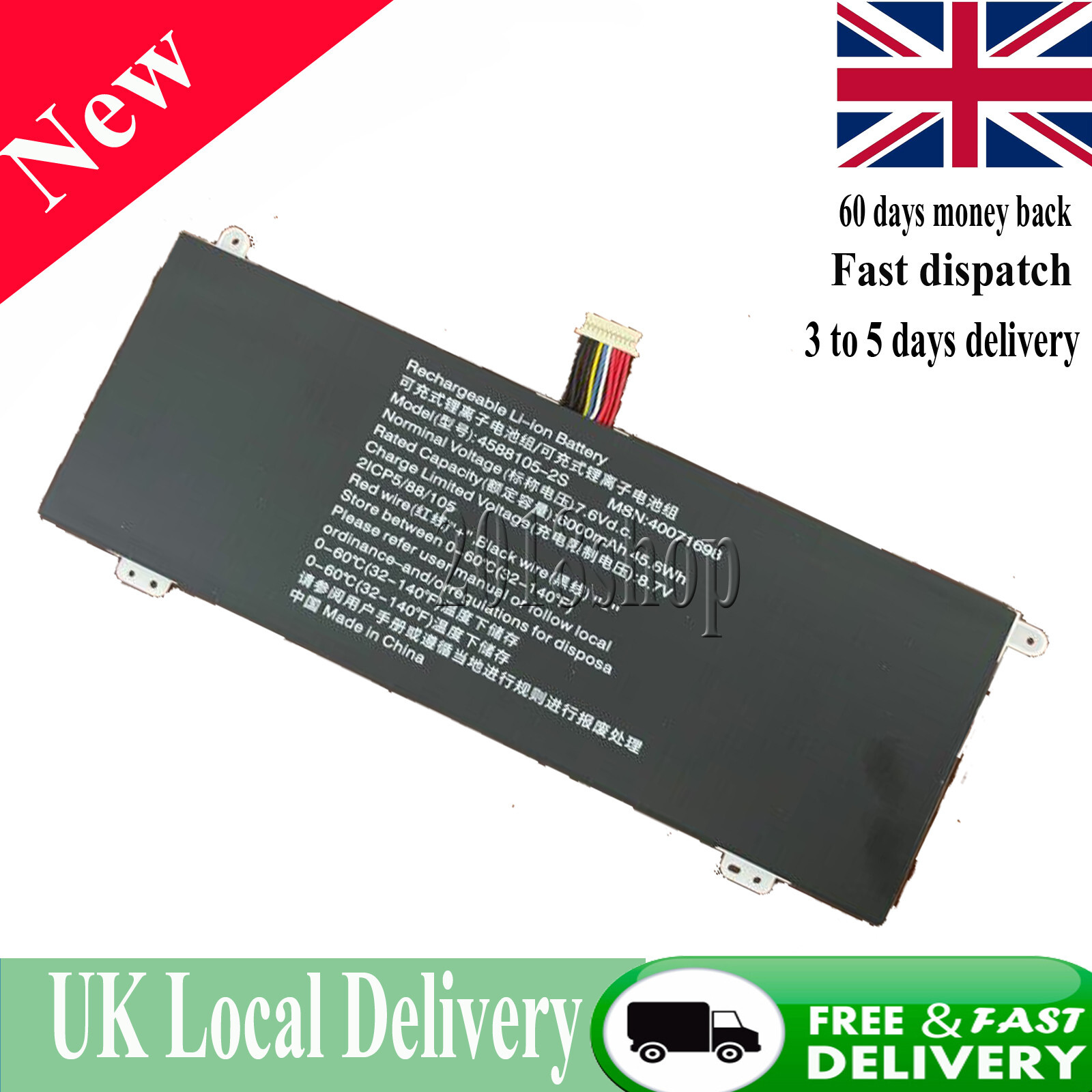 4588105-2s 40071698 battery for TOSHIBA Dynabook satellite pro C50-H ...