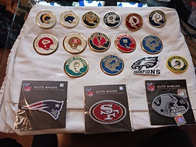 NFL Medallion Collection - 13 Crest Metal Medallions from Itali- Logos ...