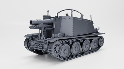 WW2 GERMAN SIG 33 AUF PANZER 38(t) AUSF, 3D PRINTED, MANY SCALES ...