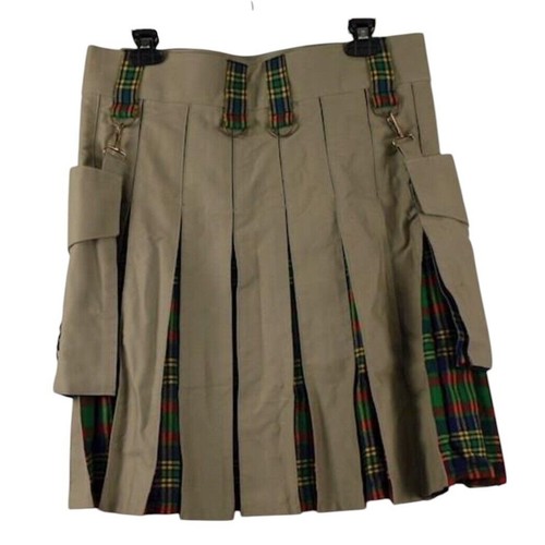 Scottish Highland Authentic Woven Tartan Kilt Tan Renaissance Festival ...
