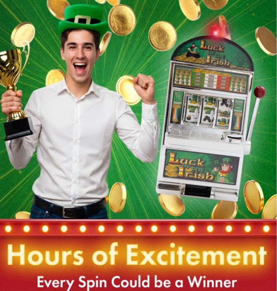 Large Luck of the Irish Slot Machine 15 Inch Kids Adult Savings Coin ...