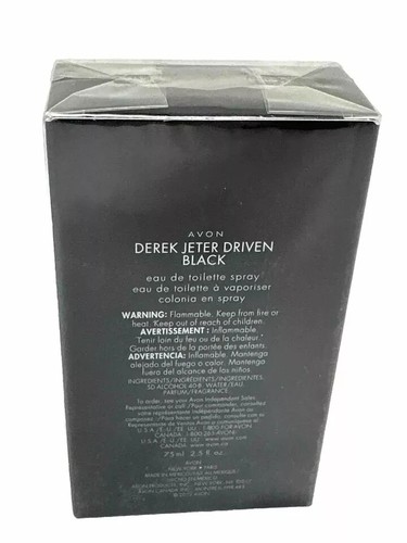 Avon Derek Jeter DRIVEN BLACK Eau de Toilette Cologne Spray SEALED 2.5 ...