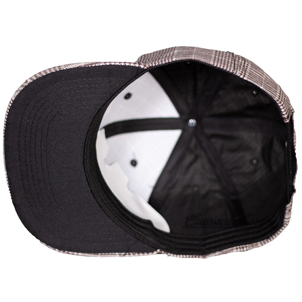Baseball Cap Snapback Adjustable Checker Flannel Plaid Plain Flat Hat ...