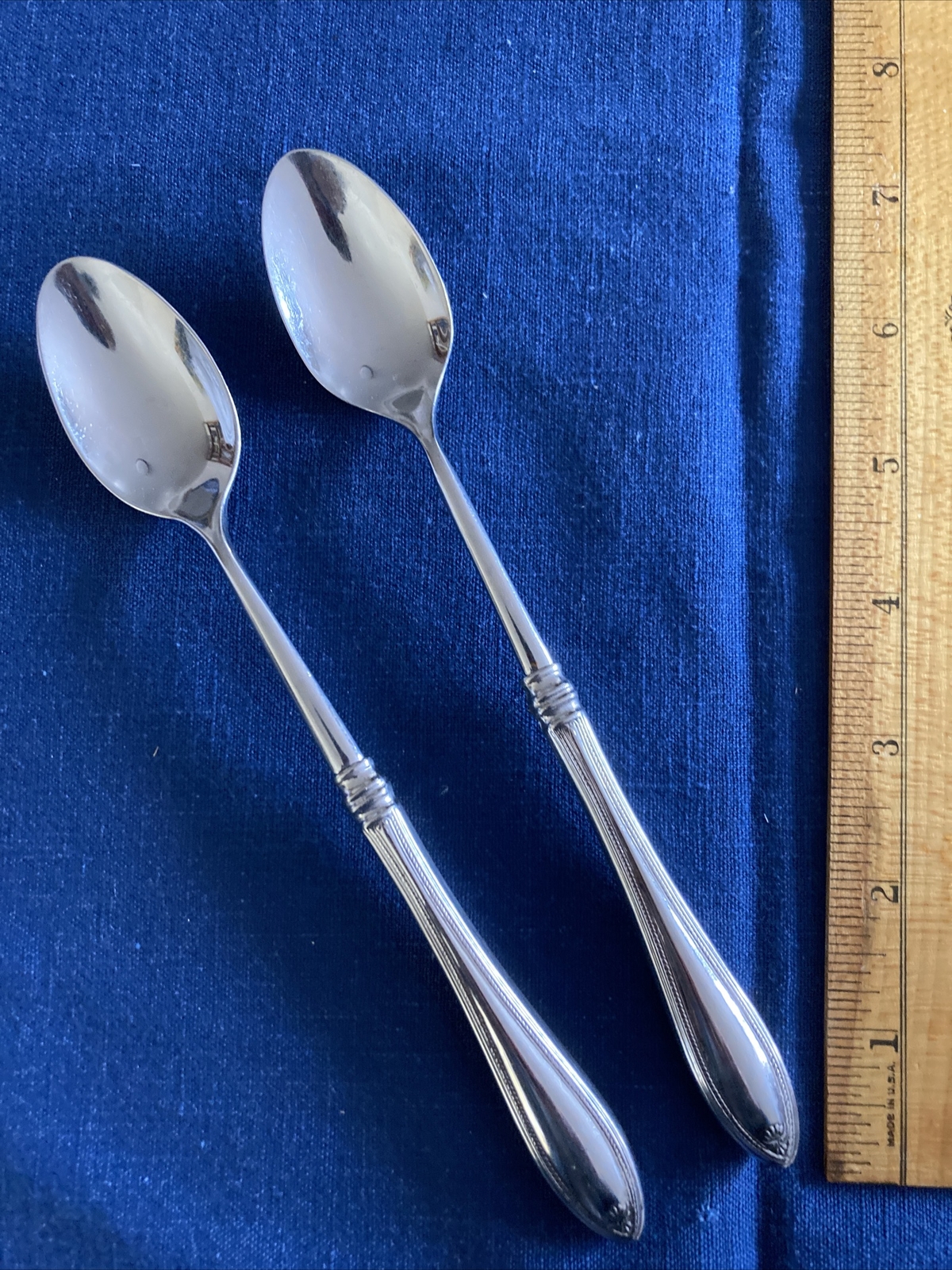 Oneida SHERATON Glossy Cube Mark Stainless Flatware 7 5/8" ICED TEA ...