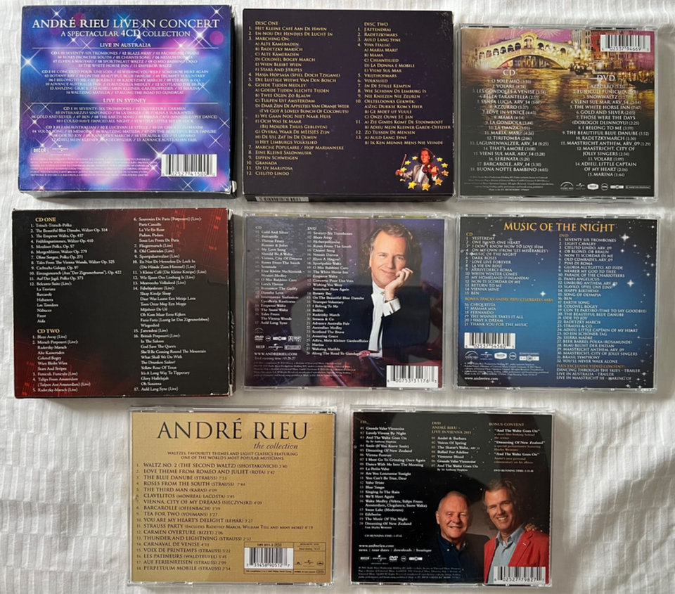 ANDRE RIEU 8 CD / DVD BUNDLE (TOTAL OF 17 DISCS) MULTI DISC SETS ALBUMS ...