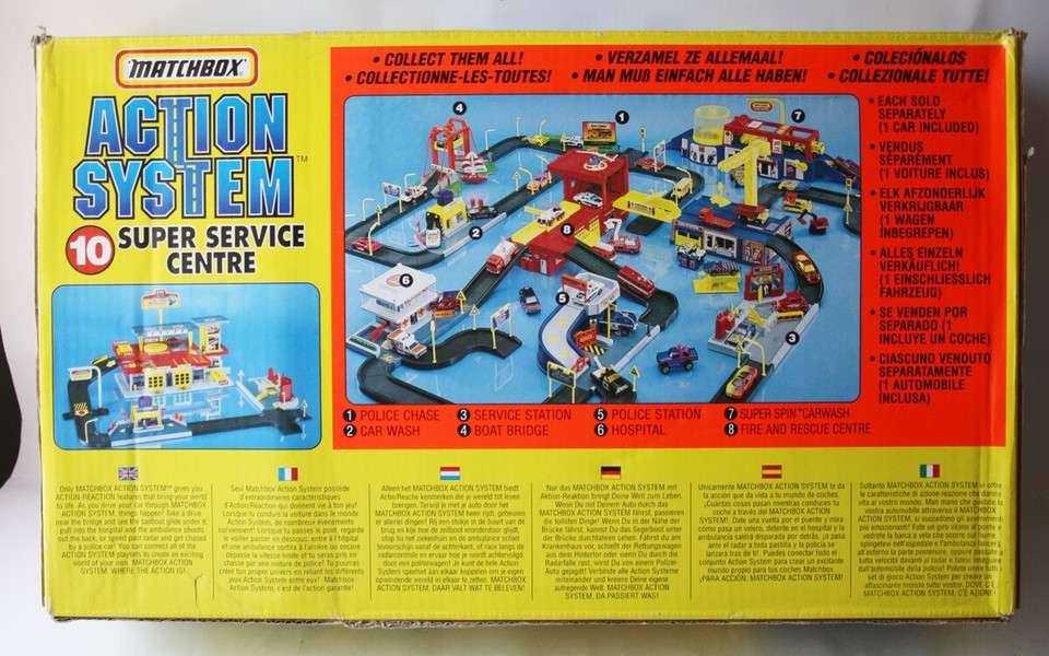 RARE VINTAGE 1996 MATCHBOX ACTION SYSTEM SUPER SERVICE CENTRE PLAYSET ...