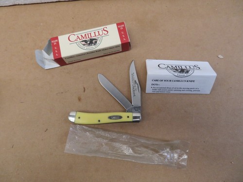 Camillus NY USA 713 Yello~Jaket Trapper Folding Pocket Knife Yellow ...