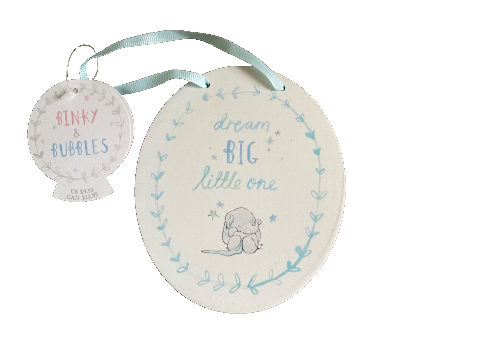 Binky and Bubbles baby bedroom door sign blue elephant | eBay