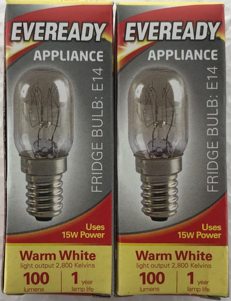 EVEREADY Appliance Fridge Lamp Replacement Bulb 15w Warm White Ses E14 ...