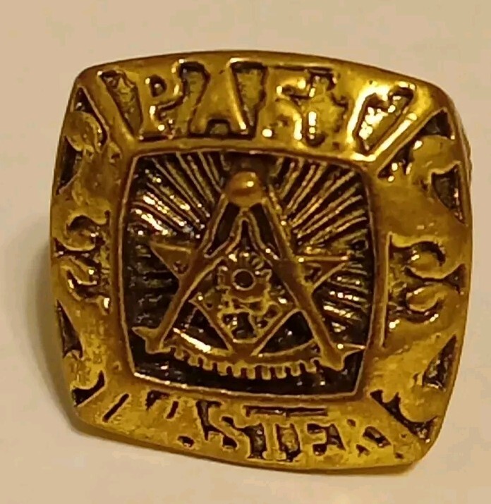 Vintage Masonic Ring Size 11 Past Master Freemason Ring Gold Sun Moon ...