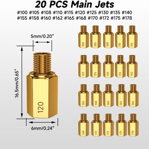 40pcs Carburetor Main Jet Slow Pilot Jet Kit For PE PWK CVK OKO Dirt ...
