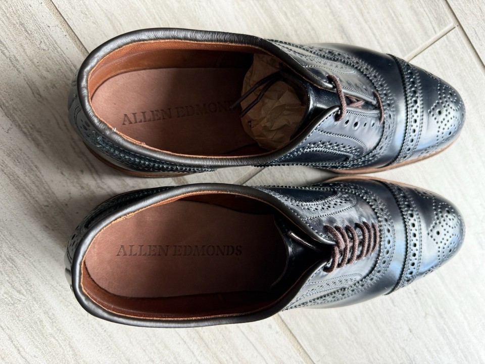 Allen Edmonds Strand Shell Cordovan NAVY 9E | eBay