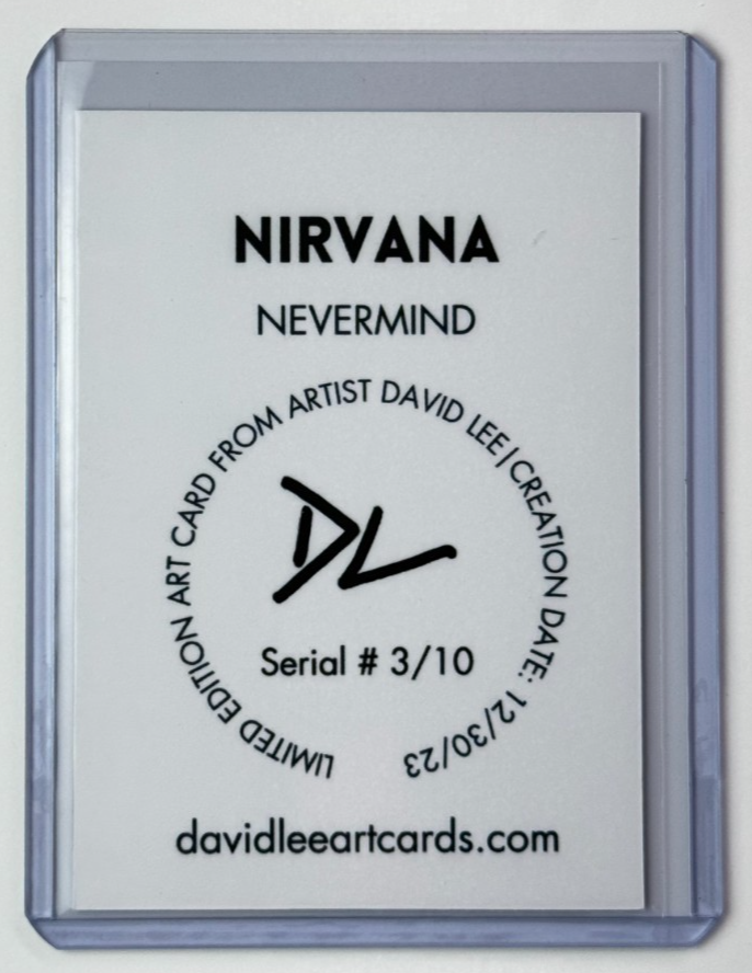 Nirvana Limited Edition Artist Signed Nevermind Smiley Face Trading ...