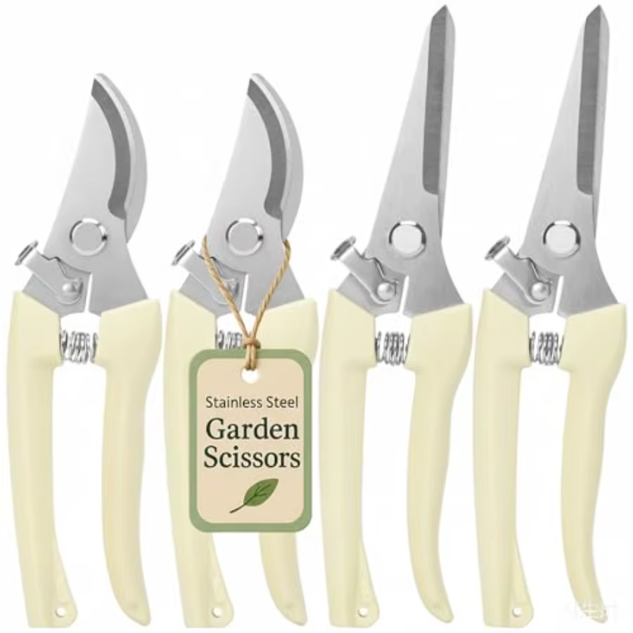 4PACK Pruning Shears Stainless Steel Garden Shears Sharp Handhled Gardening Scis | eBay
