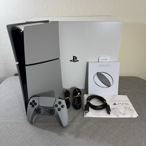 Grey PlayStation 5 Slim 1TB Digital PS5 Console System w/30th & PS ...