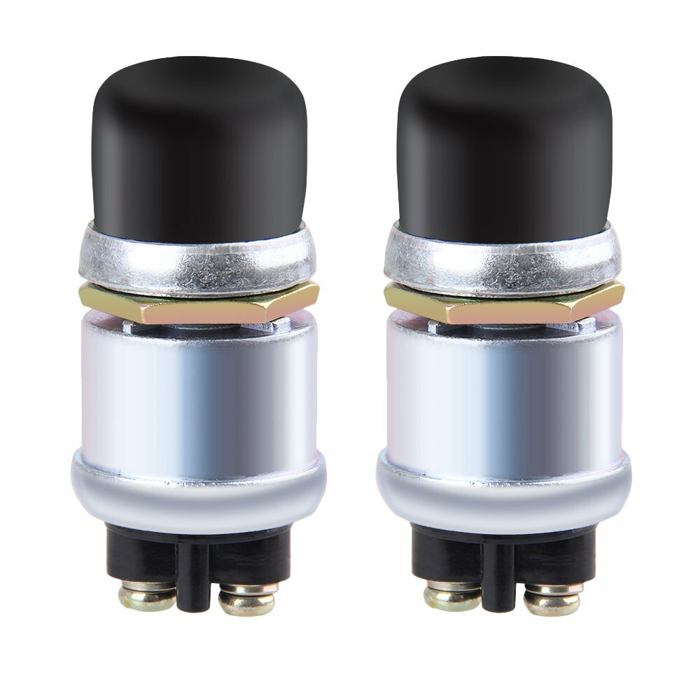 2x 12V 50A Waterproof Switch Push Horn Engine Start Starter Button for ...