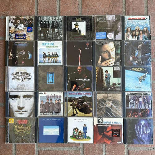CLASSIC ROCK Lot of 25 CDs Aerosmith Springsteen Byrds Steely Dan Beach ...