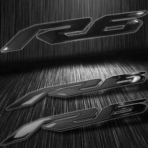 6" Logo&Letter Decal+5-3/4"Fairing Emblem Sticker YZF-R6/R6S 2-Tone ...
