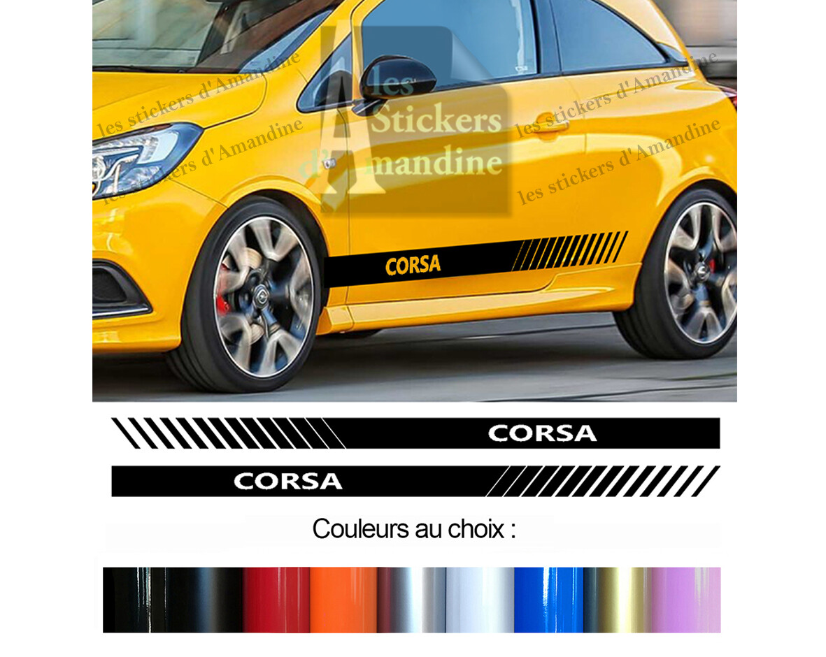2 X BANDES BAS DE CAISSE PORTE POUR OPEL CORSA SPORT AUTOCOLLANT ...