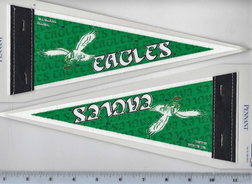 Lot of 2 Vintage 1990's Philadelphia Eagles Mini Pennants Throwback Old ...