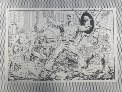 Avengers 2012 Marvel Comics Original Art Sketch Signed John Byrne 12x18 ...