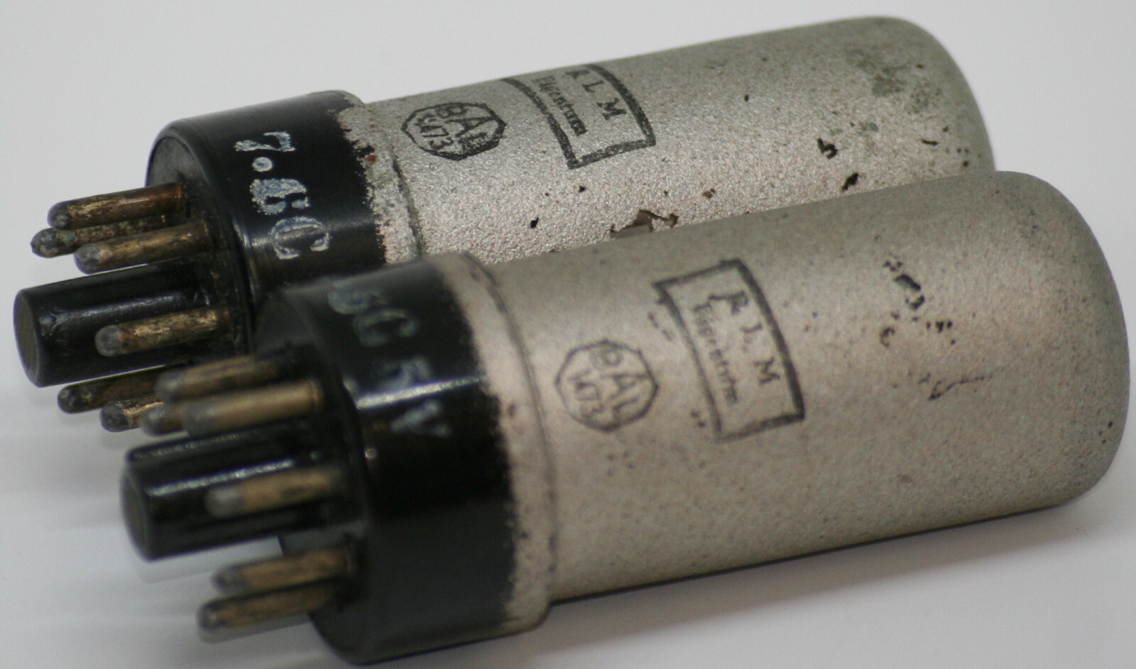 6c5 g tube pair Valvo Germany preamp tubes amplifier 6j7 6j5 l63 6sn7 ...