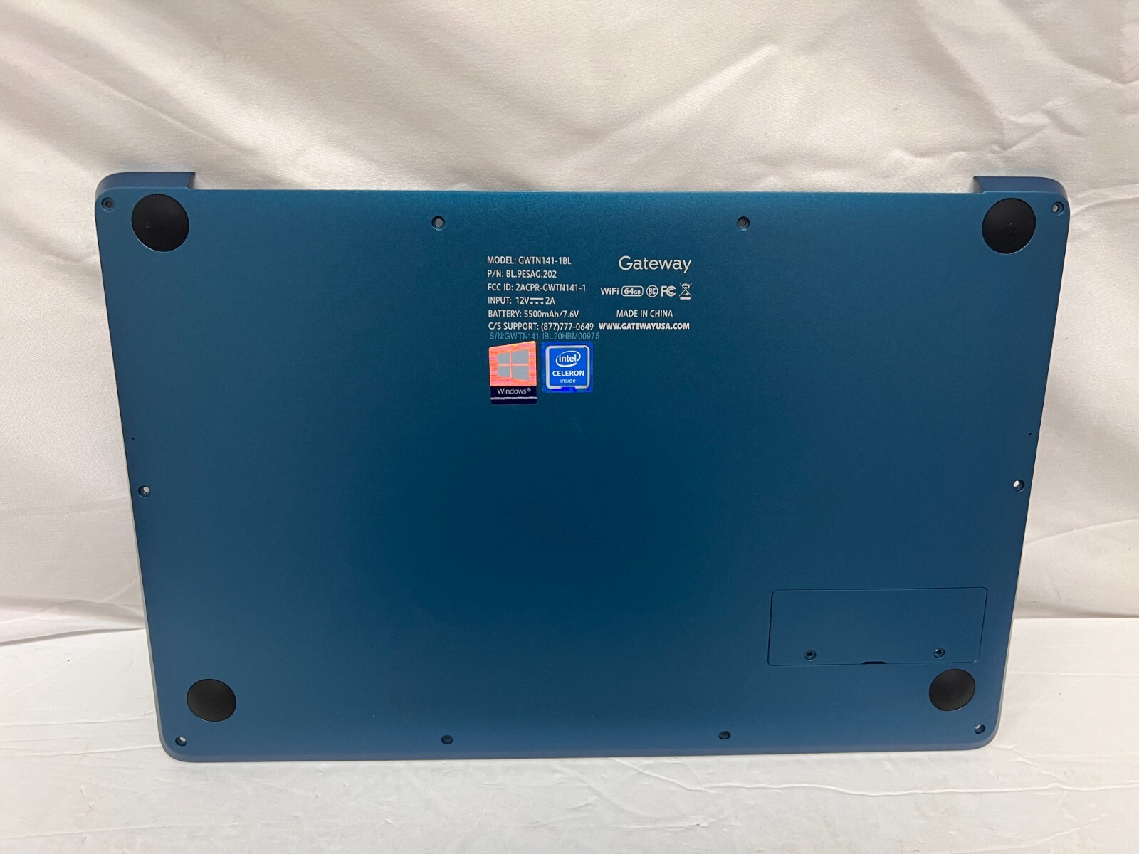 "Gateway Bottom Cover | 14.1"" | Blue | GWTN141-1BL | Laptop | Bottom Case"